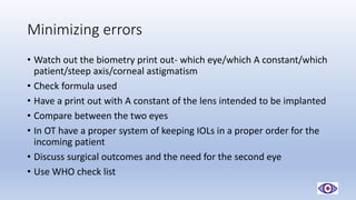 Biometry mistakes and how to avoid | PPTX | Eye and Vision Conditions ...
