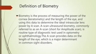 Biometry procedure | PPT