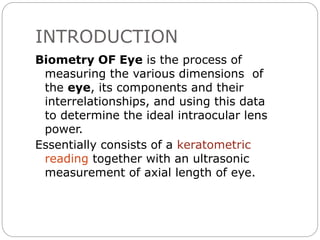 Biomety for cataract by rachana | PPT
