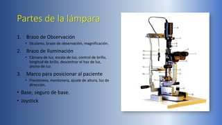 Biomicroscopia con lámpara de hendidura | PPTX