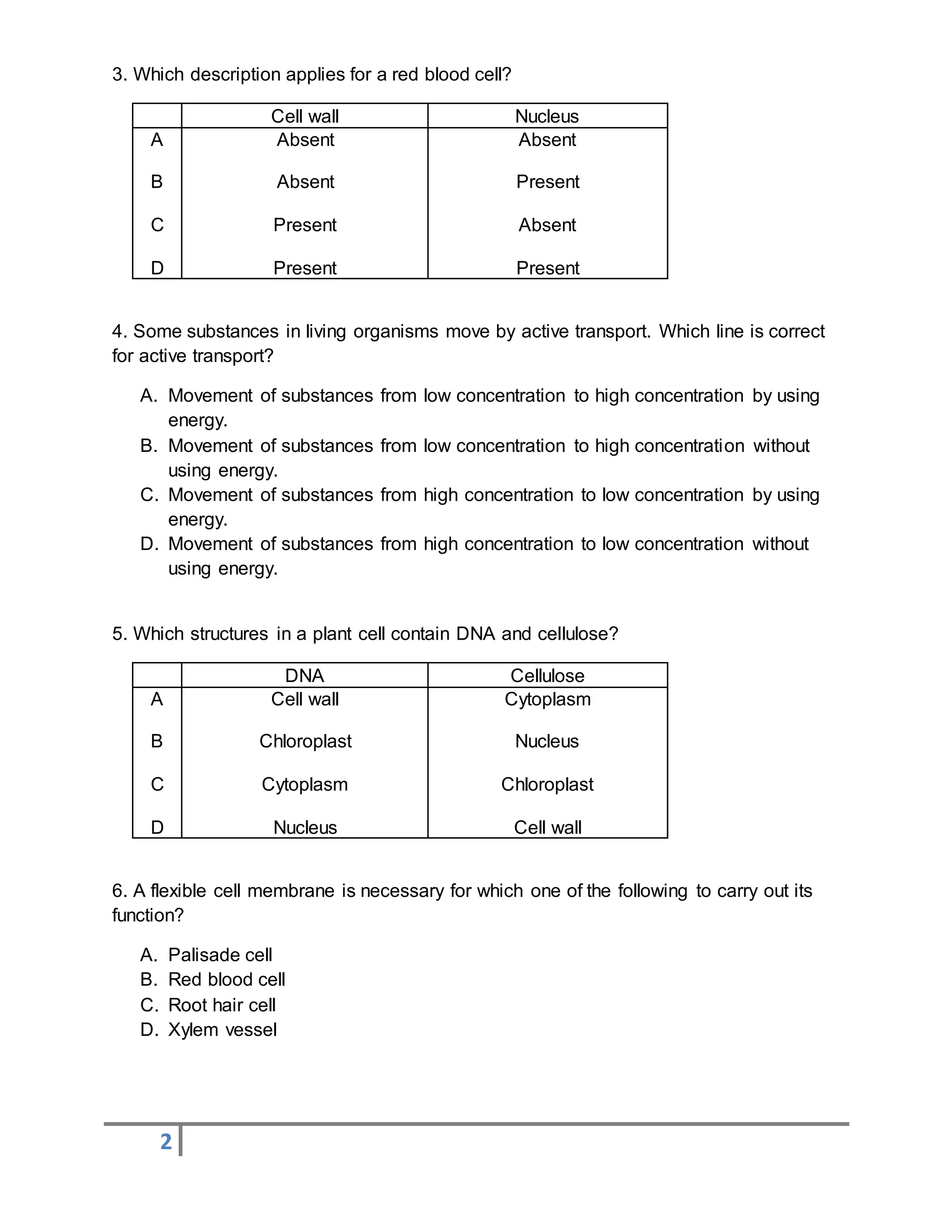 Bio mid exam gr8 copy | DOCX