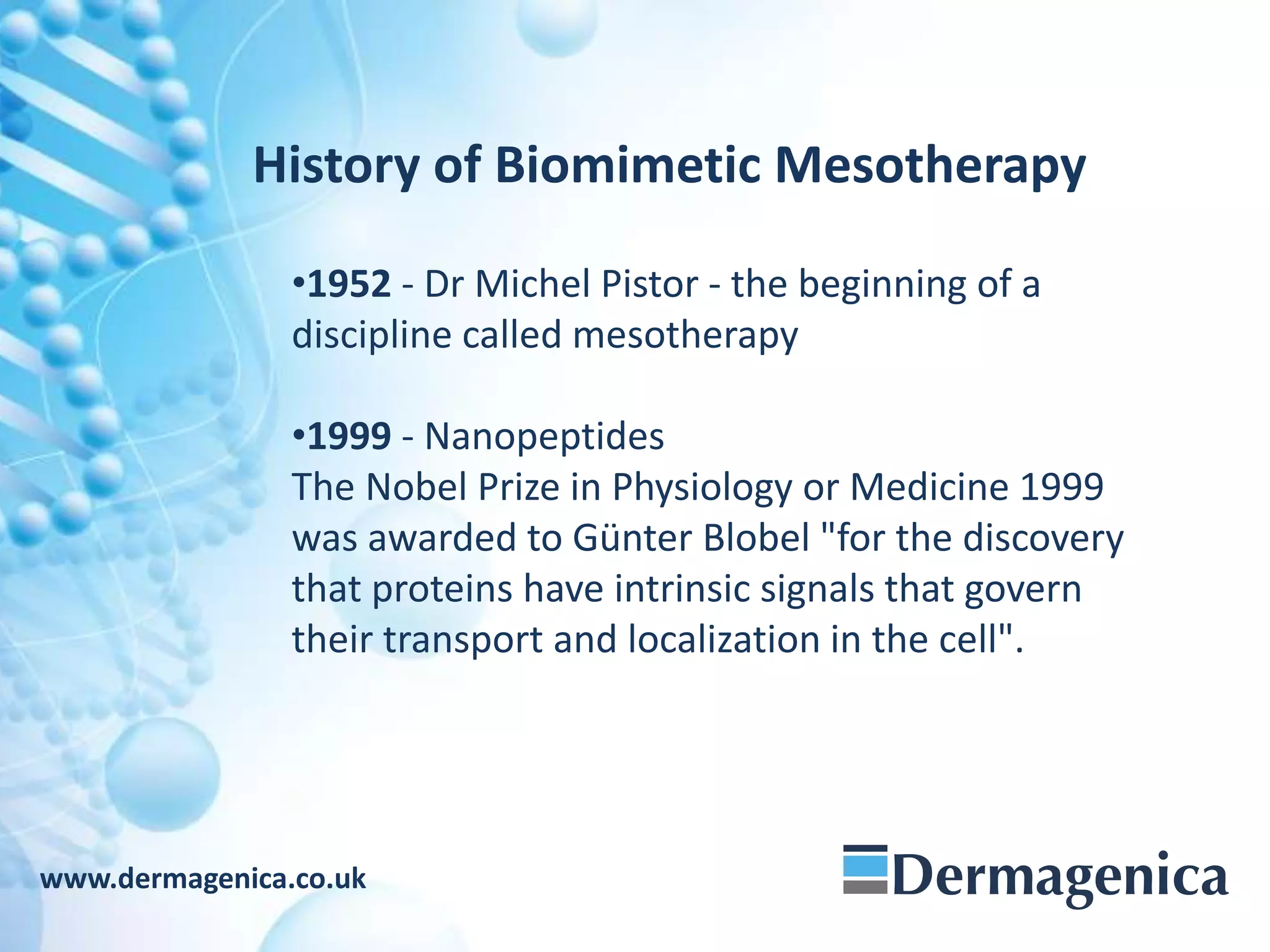 'Biomimetic Molecules and their application to Aesthetic Medicine' | PPTX