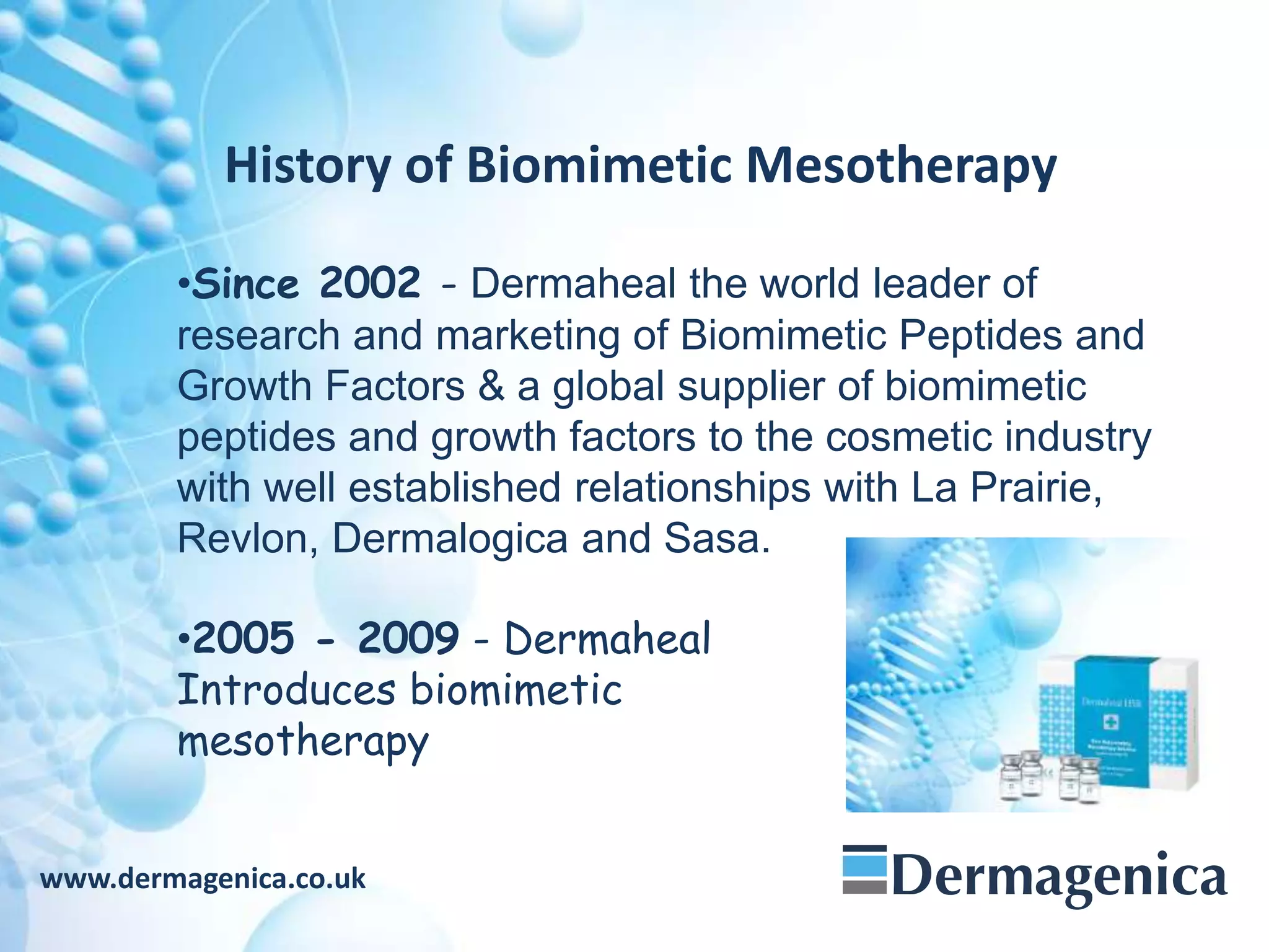 'Biomimetic Molecules and their application to Aesthetic Medicine' | PPTX