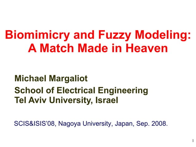 Biomimicry And Fuzzy Modeling | PPT | Science