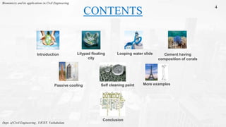 Biomimicry and its applications in civil engineering | PPTX