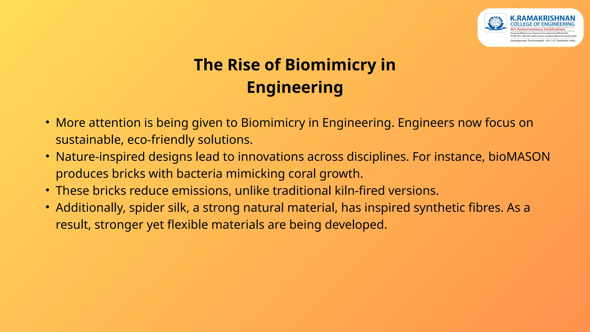 Biomimicry in Engineering and Nature-Inspired Innovation | PPTX