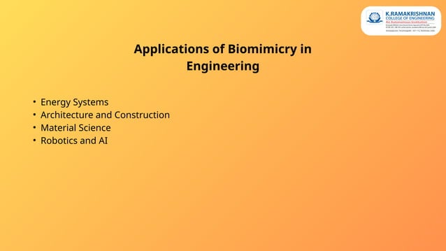 Biomimicry in Engineering and Nature-Inspired Innovation | PPTX