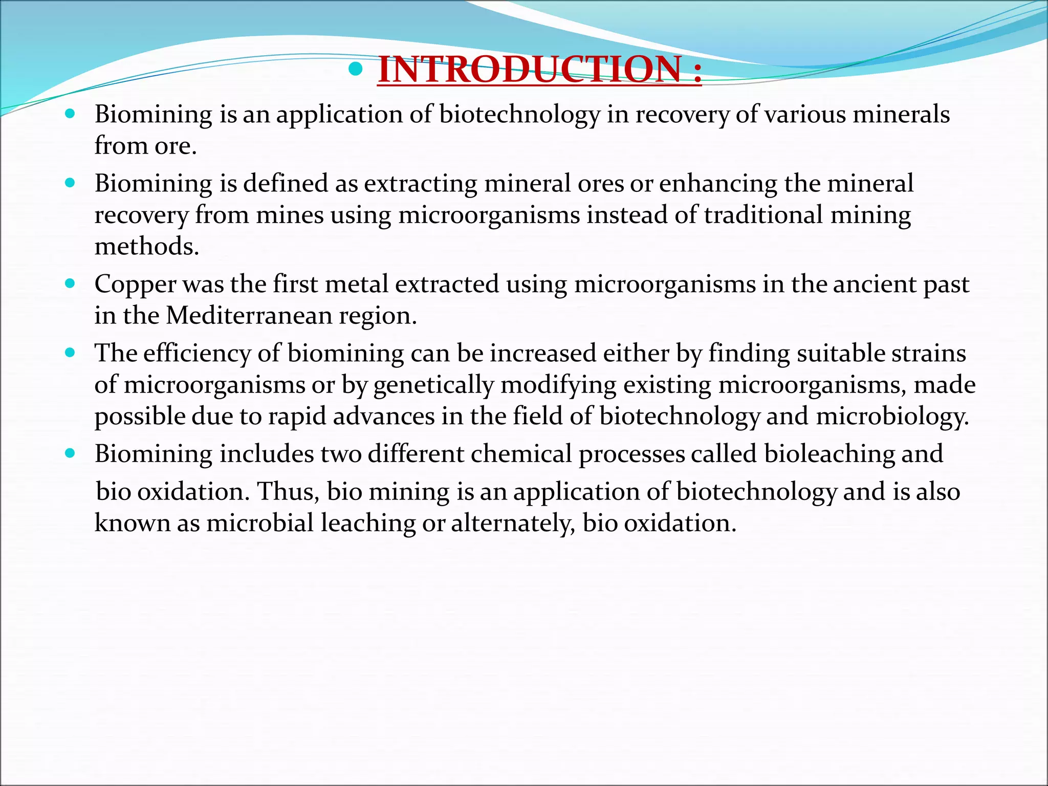 Bio mining methods | PPT