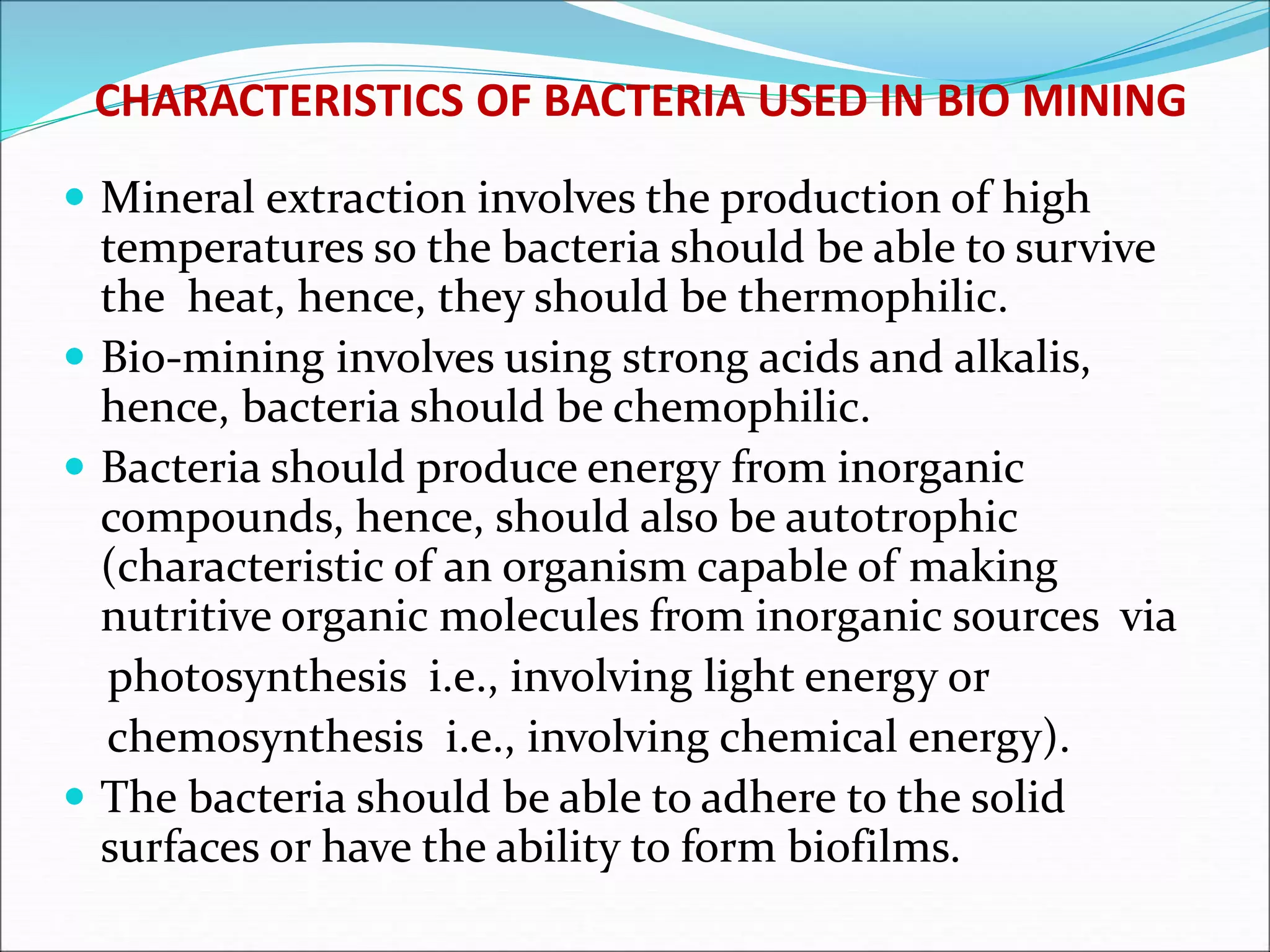 Bio mining methods | PPT
