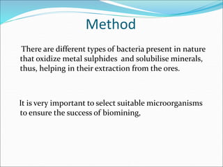 Bio mining methods | PPT