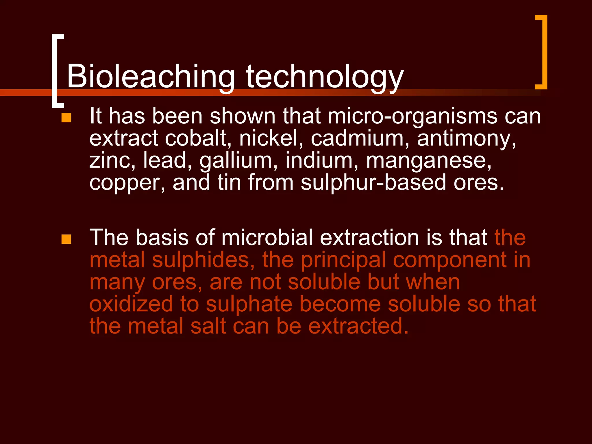 Biomining /bioleaching | PDF