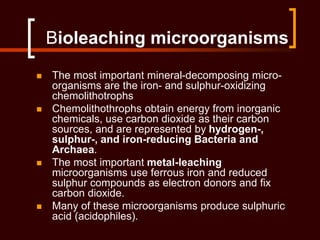 Biomining /bioleaching | PDF