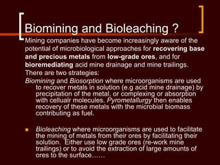 Biomining /bioleaching | PDF