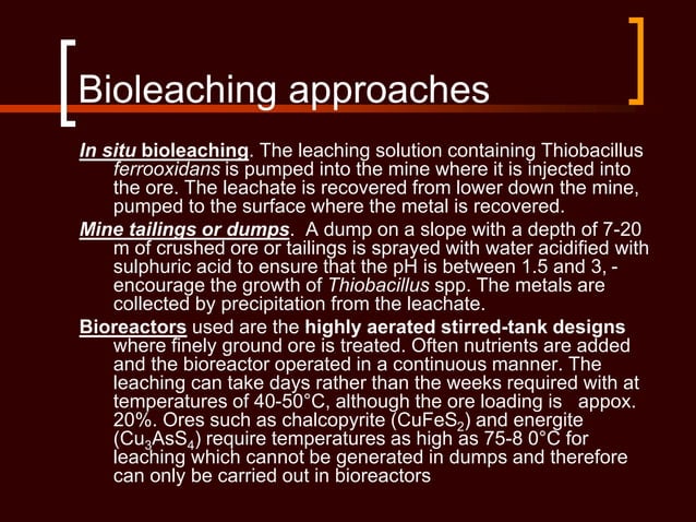 Biomining /bioleaching | PDF | Geology | Science