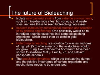 Biomining /bioleaching | PPT