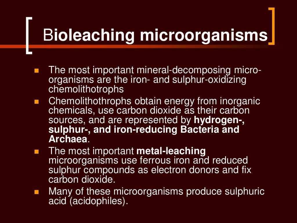 Biomining /bioleaching