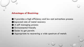 BIOMINING OF METALS in ENVIRONMENTAL MICROBIOLOGY | PPTX
