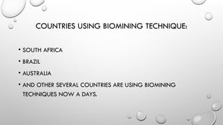 BIOMINING OF METALS in ENVIRONMENTAL MICROBIOLOGY | PPTX