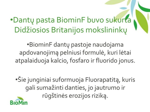 Biomin dantų pasta | PPT