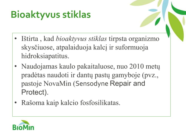 Biomin dantų pasta | PPT