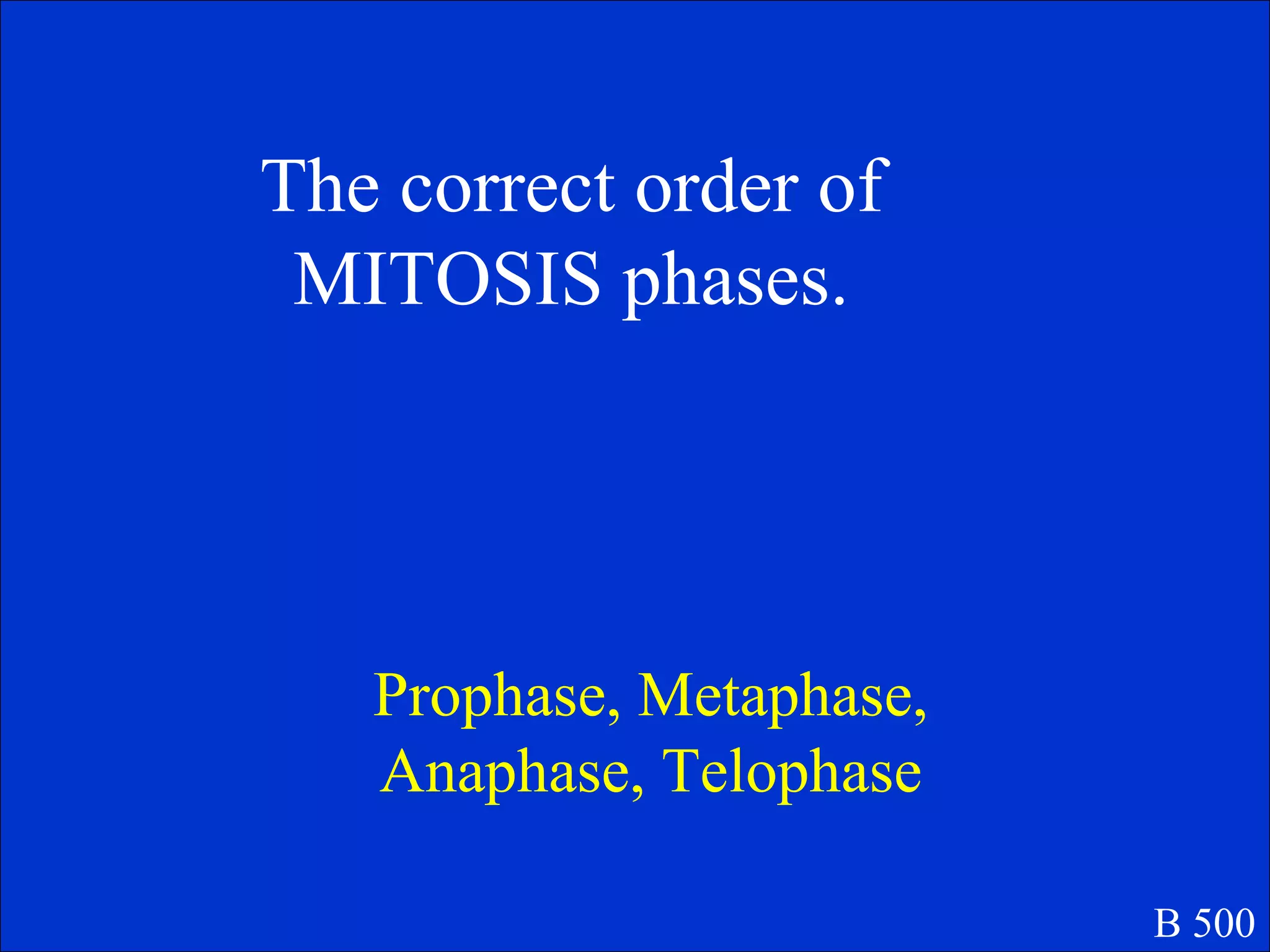 Bio mitosis meiosis jeopardy | PPT
