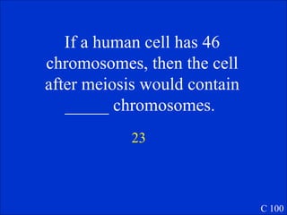 Bio mitosis meiosis jeopardy | PPT