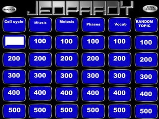 Bio mitosis meiosis jeopardy | PPT