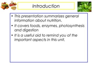 Biology M2 Nutrition | PPT