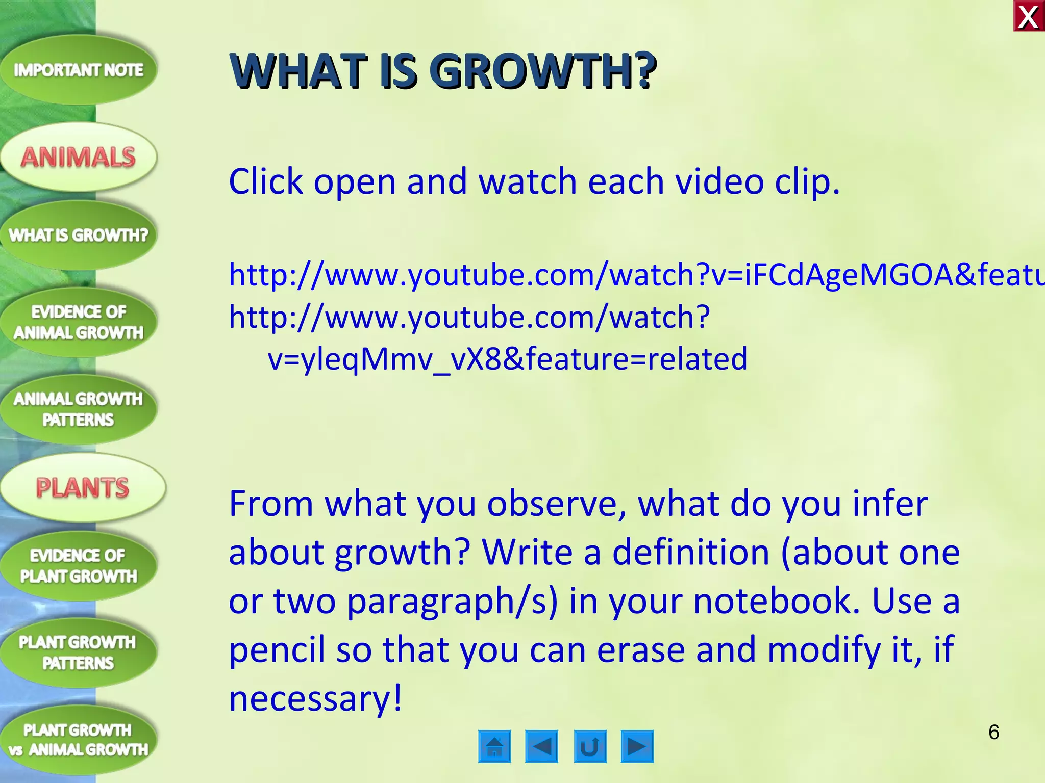 Biology M4 Growth in plants and animals | PPT