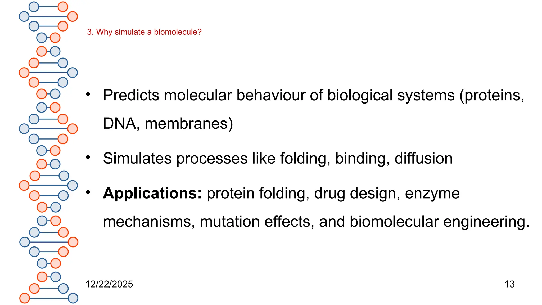 Biomolecular simulation - basic principles | PPTX