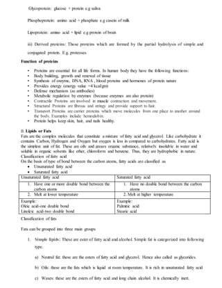 Biomolecule for class 11 science | DOCX | Chemistry | Science
