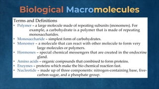 SHS BIOLOGICAL MACROMOLECULE PPT SHS.pdf