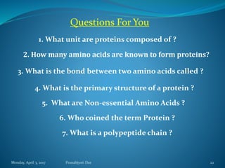 Protein as a Biomolecule | PPTX