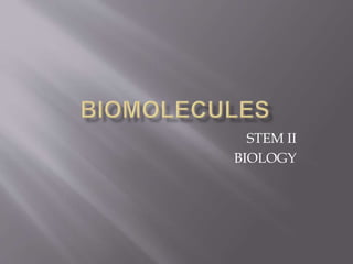 Biomolecules | PPTX