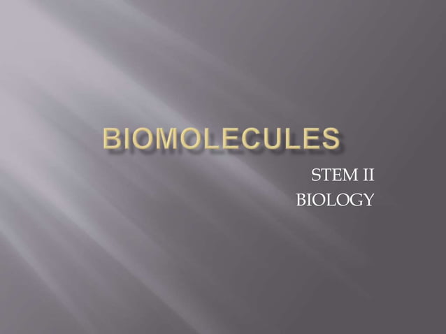 Biomolecules | PPT