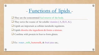 Biomolecules - Lipids & Classification - Biochemistry (203T) | PDF