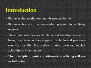 Biomolecules | PPTX