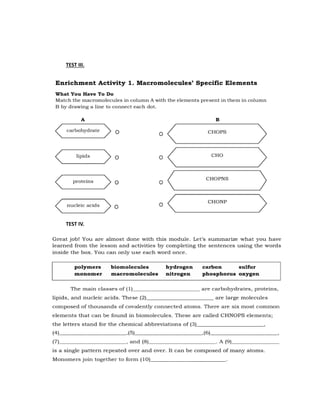 BIOMOLECULES TOPIC FOR GRADE 10 STUDENTTS 10 | PDF | Chemistry | Science