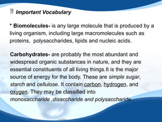 BIOMOLECULES (proteins, fats, carbohydrates | PPTX