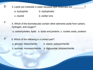 BIOMOLECULES (proteins, fats, carbohydrates | PPTX