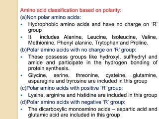 Biomolecules amino acids and proteins | PPTX