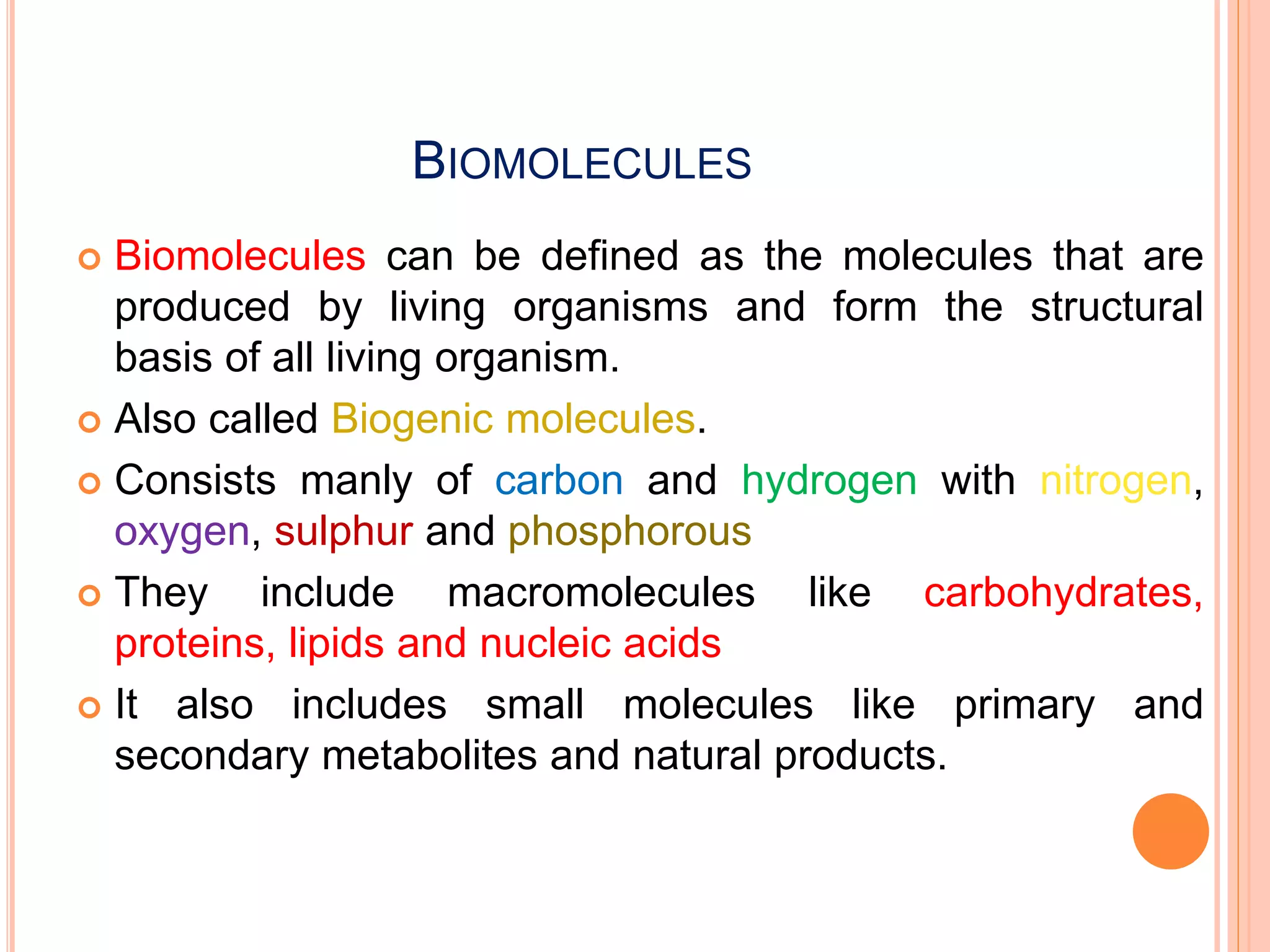 Biomolecules carbohydrates, lipids, nucleic acid | PPTX
