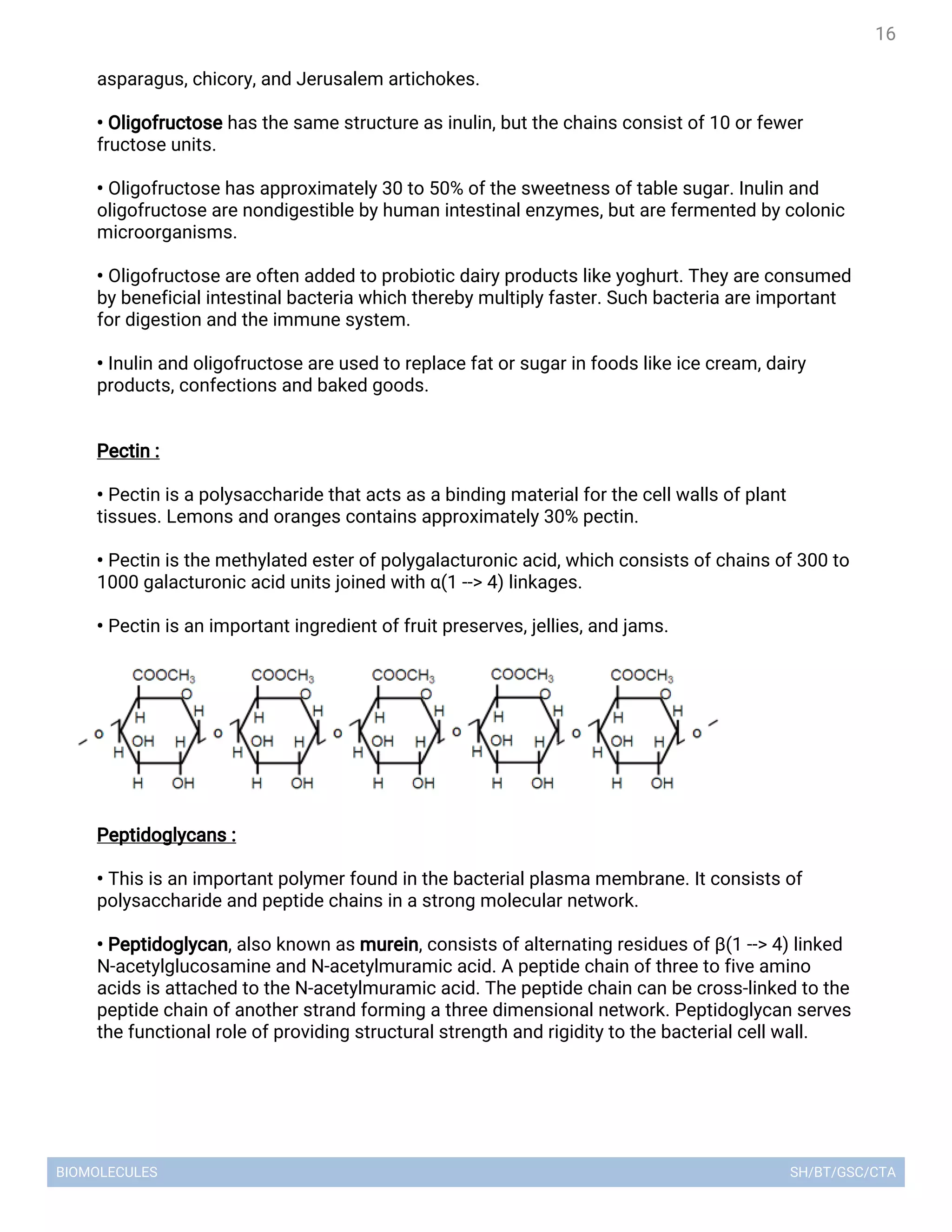 Biomolecules lecture notes | PDF