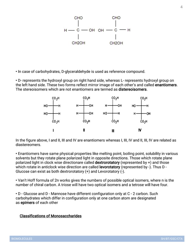 Biomolecules lecture notes | PDF
