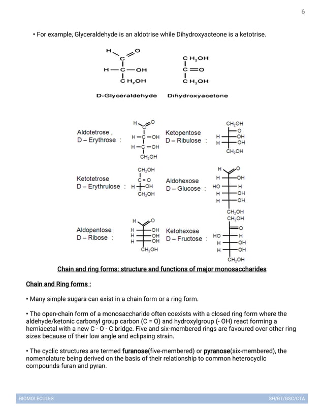 Biomolecules lecture notes | PDF