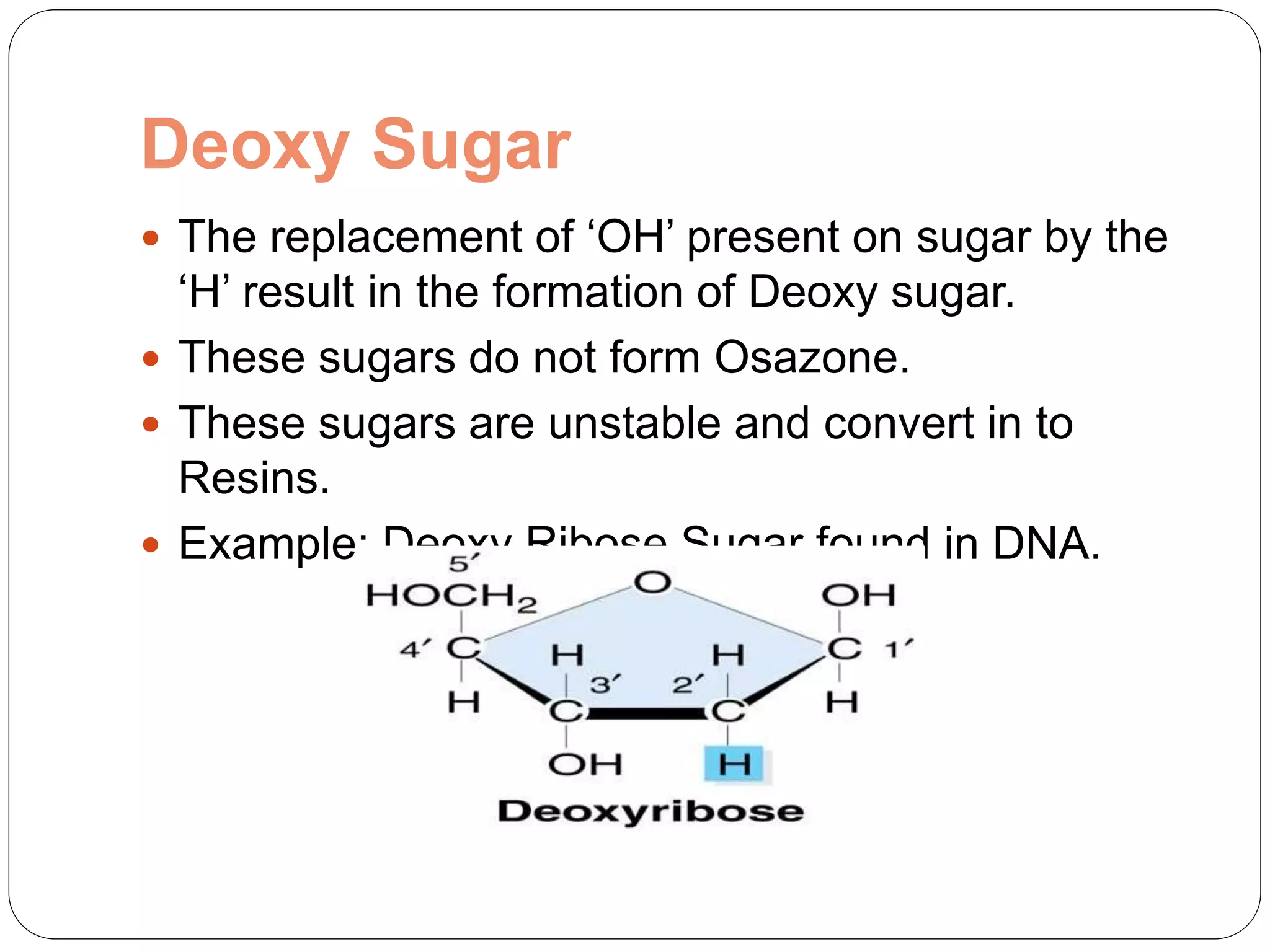 Biomolecules - Glycoside, Amino sugar, Deoxy sugar | PPTX