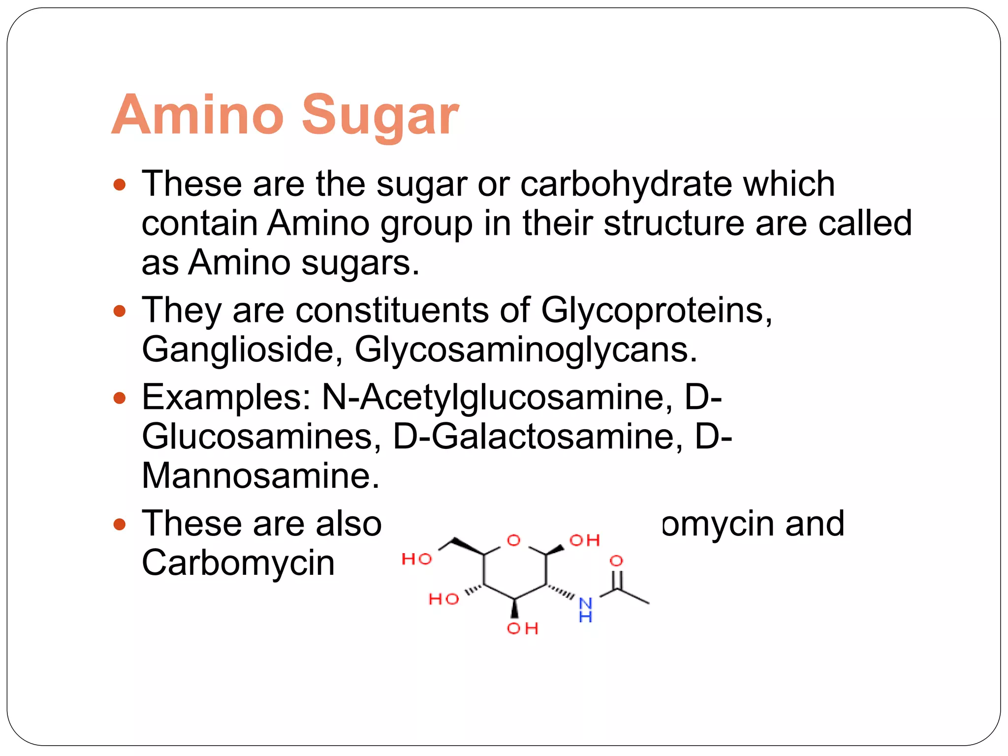 Biomolecules - Glycoside, Amino sugar, Deoxy sugar | PPTX