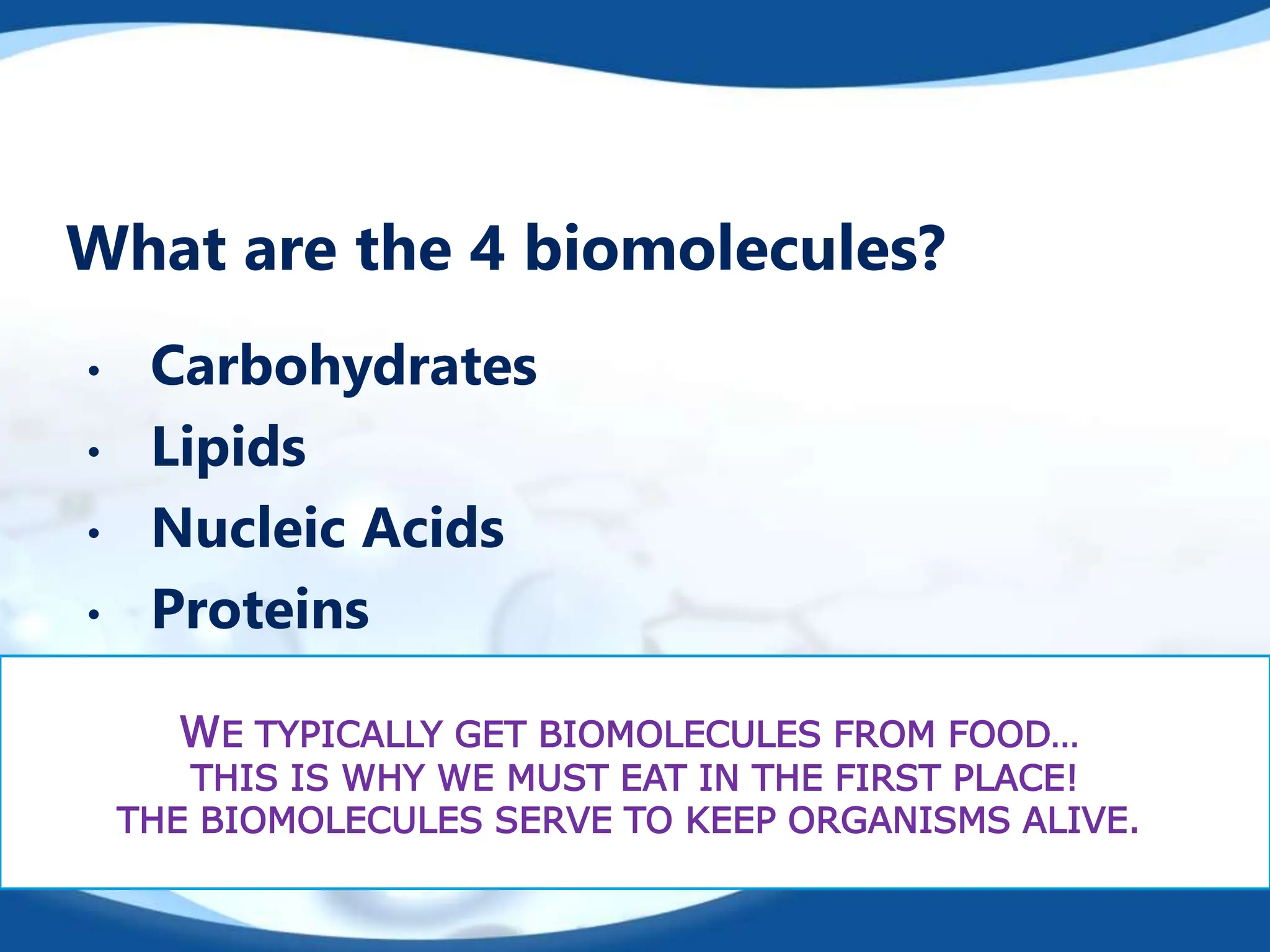 BIOMOLECULES lesson for grade 10 students | PPTX