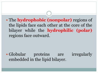 Biomolecules and the cell MEMBRANE, TRANSPORT SYSTEM | PPTX