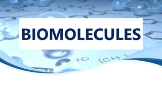 Biomolecules physical science. Macromolecules | PPTX